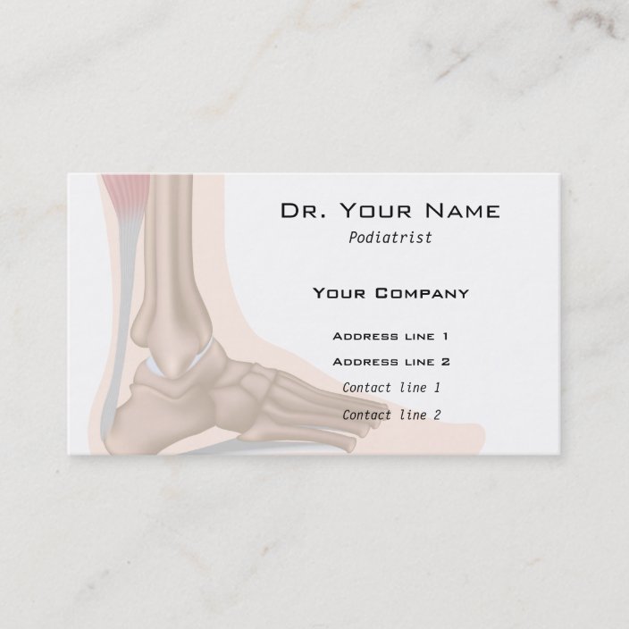 Foot anatomy Business Card | Zazzle.com