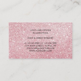Foot Care Podiatry Practioner Doctor Business Card | Zazzle