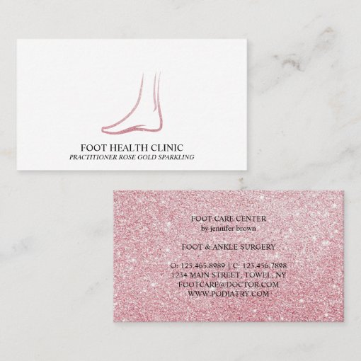 Foot Care Podiatry Practioner Doctor Business Card | Zazzle
