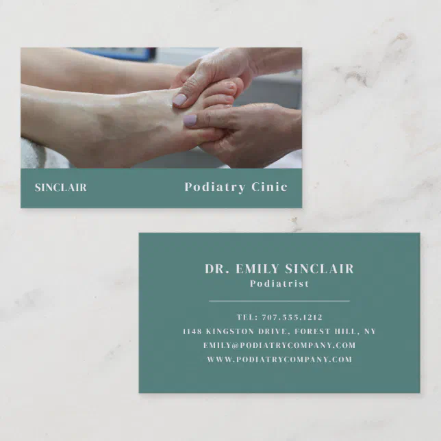 Foot Exam Portrait, Podiatry Clinic, Podiatrist Business Card | Zazzle