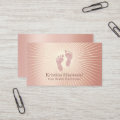 Foot Health Practitioner Modern Rose Gold Therapy Business Card | Zazzle