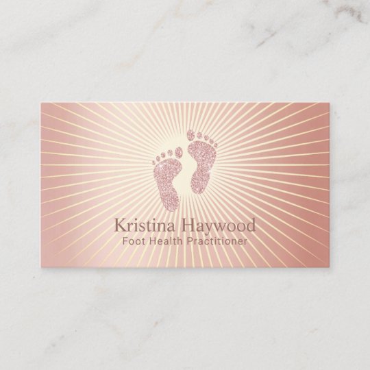 Foot Health Practitioner Modern Rose Gold Therapy Business Card ...