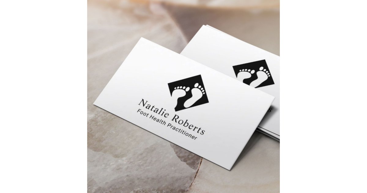 Foot Healthcare Practitioner Massage Spa Minimal Business Card | Zazzle