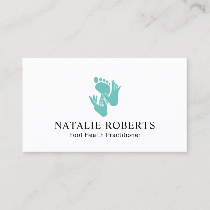 Foot Massage Healthcare Practitioner Teal Spa Business Card | Zazzle.com