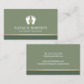 Foot Massage Therapist Podiatrist Sage Green SPA Business Card | Zazzle