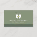 Foot Massage Therapist Podiatrist Sage Green SPA Business Card | Zazzle