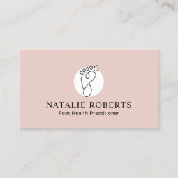 Foot Massage Therapist Podiatrist Spa Minimalist Business Card | Zazzle