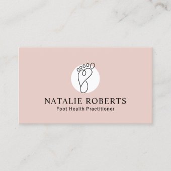 Foot Massage Therapist Podiatrist Spa Minimalist Business Card | Zazzle