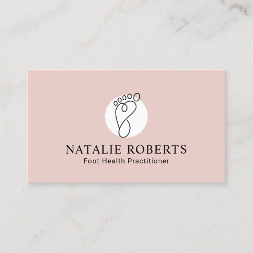 Foot Massage Therapist Podiatrist Spa Minimalist Business Card | Zazzle