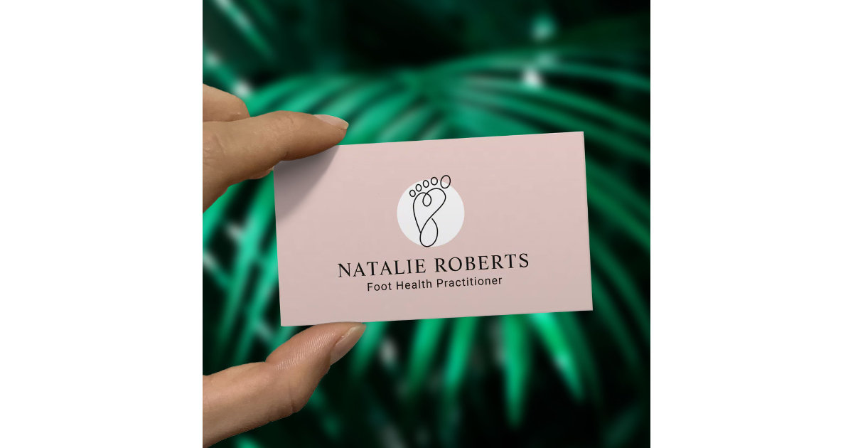 Foot Massage Therapist Podiatrist Spa Minimalist Business Card | Zazzle