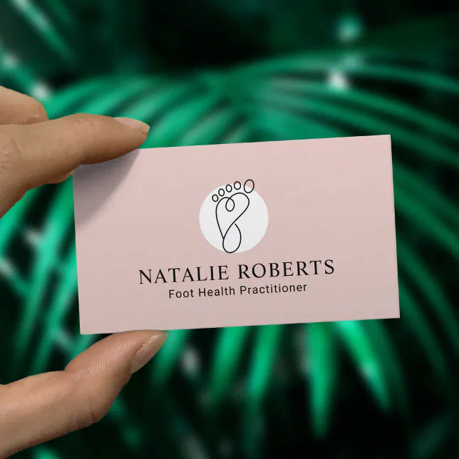 Foot Massage Therapist Podiatrist Spa Minimalist Business Card | Zazzle