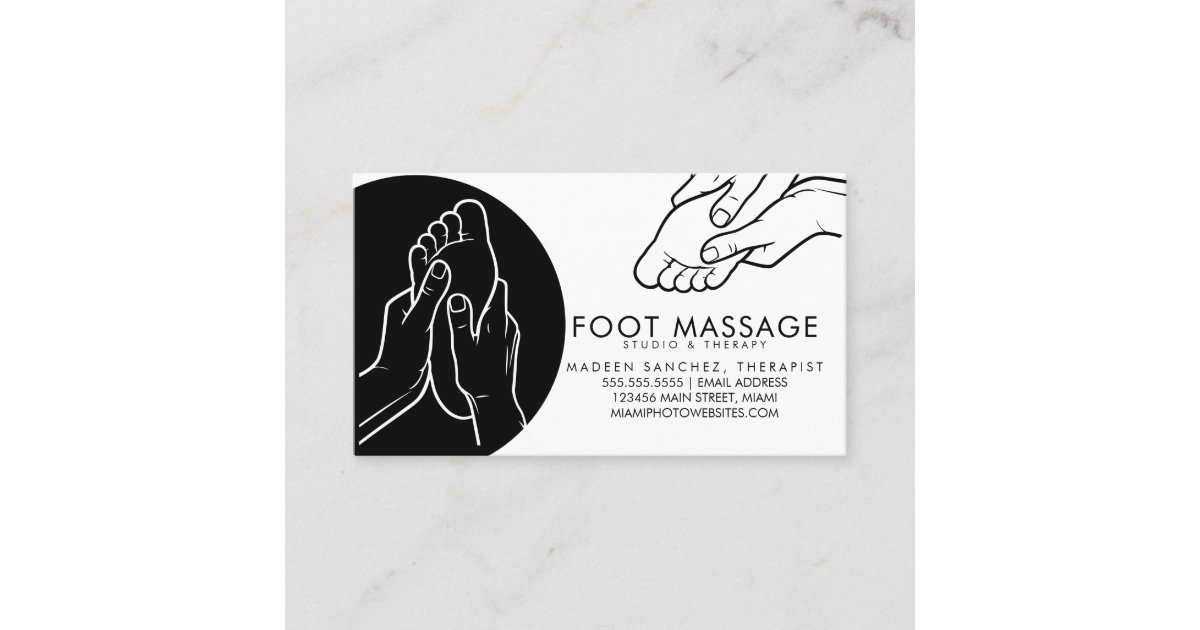 Foot Massage Therapist Soles Feet Business Card | Zazzle