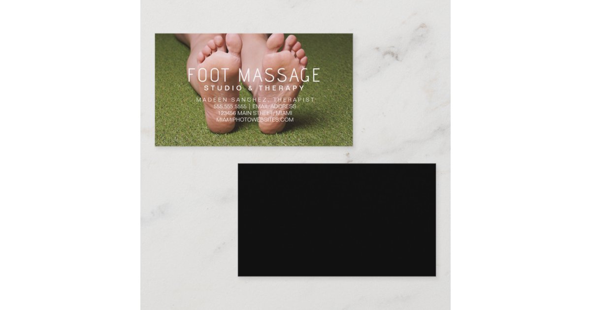 Foot Massage Therapist Soles of Feet Business Card | Zazzle