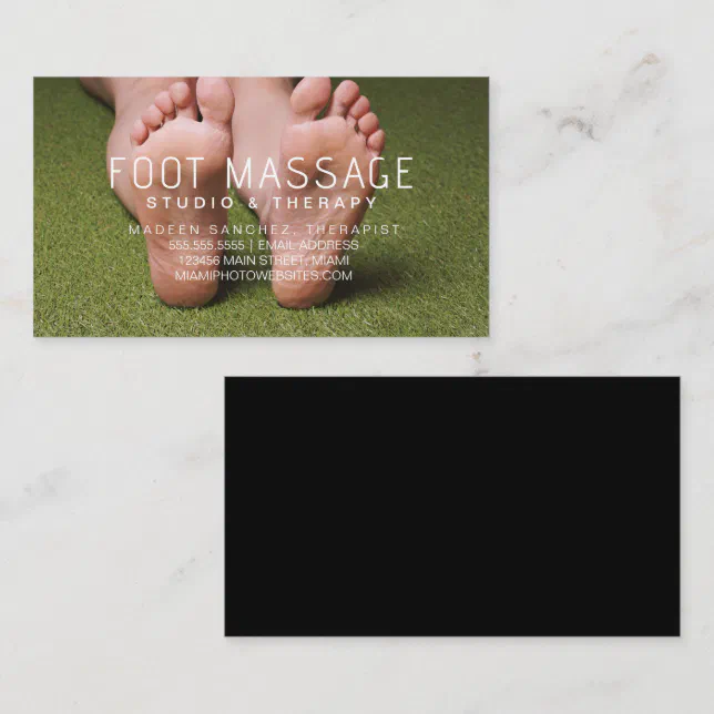 Foot Massage Therapist Soles of Feet Business Card | Zazzle