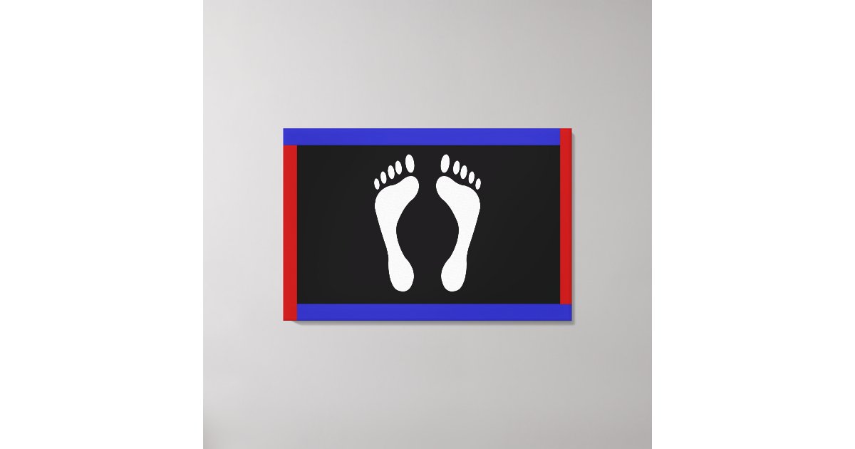 Foot Pride Flag (Footprint) Canvas Print | Zazzle