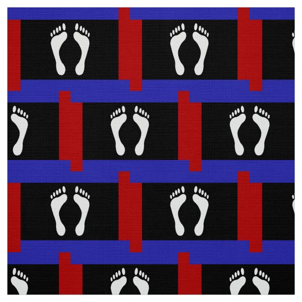 Foot Pride Flag (Footprint) Fabric | Zazzle