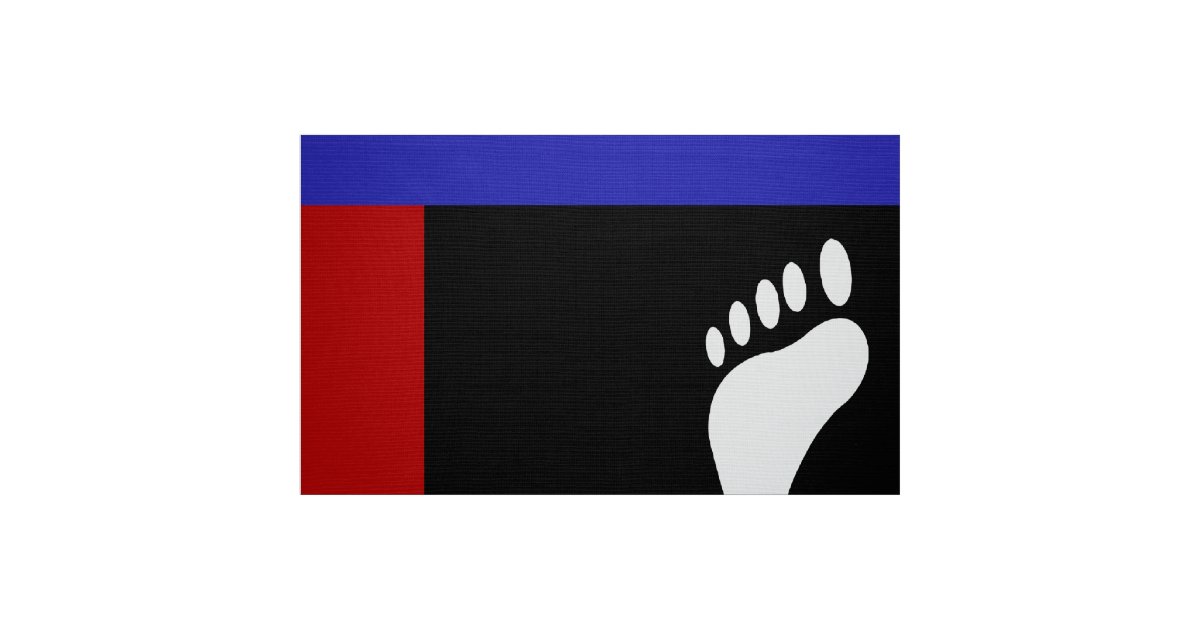 Foot Pride Flag (Footprint) Fabric | Zazzle