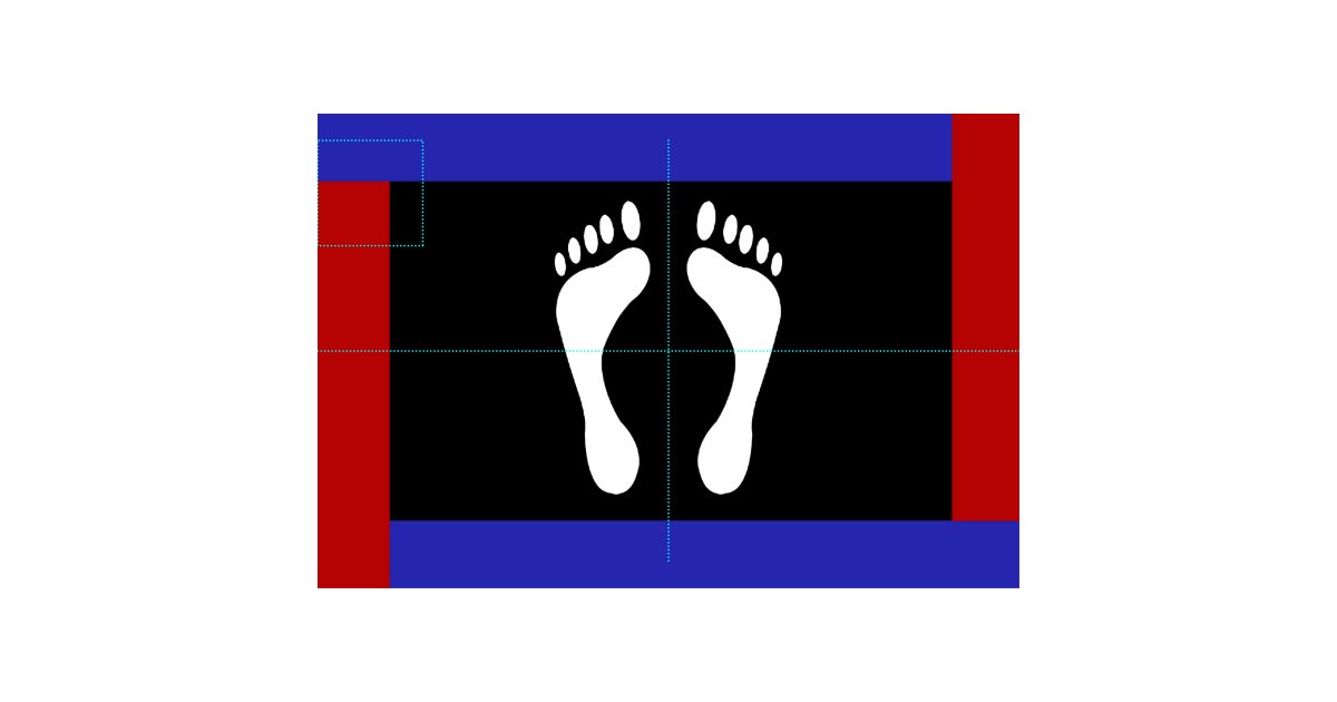 Foot Pride Flag (Footprint) Fabric | Zazzle