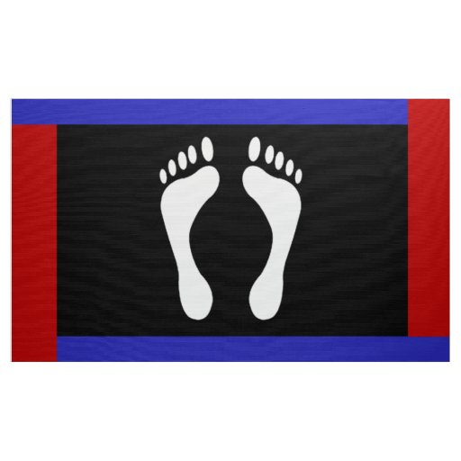 Foot Pride Flag (Footprint) Fabric | Zazzle