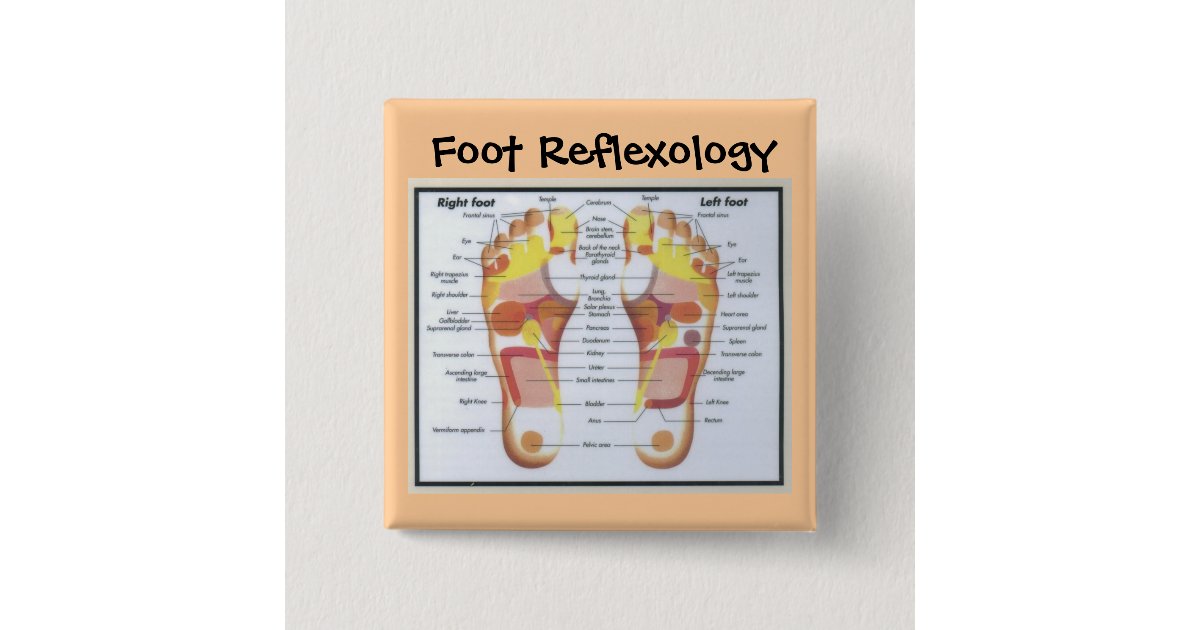 foot reflexology Button | Zazzle
