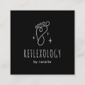 Foot Reflexology Massage Therapy Cute Foot SPA Square Business Card ...