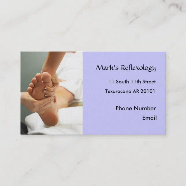 Foot Reflexology Photo business card | Zazzle