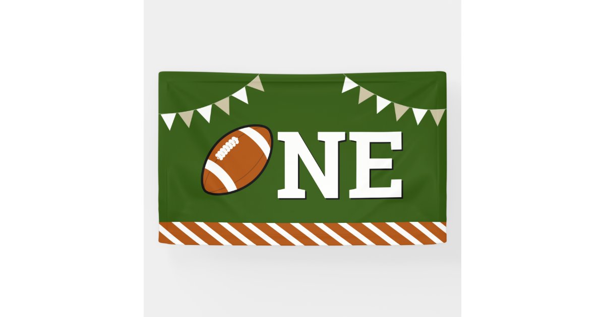 Football 1st Birthday Party Banner | Zazzle