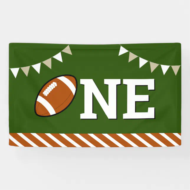 Football 1st Birthday Party Banner | Zazzle