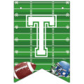 Football 1st Year Down Birthday Bunting Flags | Zazzle