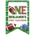 Football 1st Year Down Birthday Bunting Flags | Zazzle