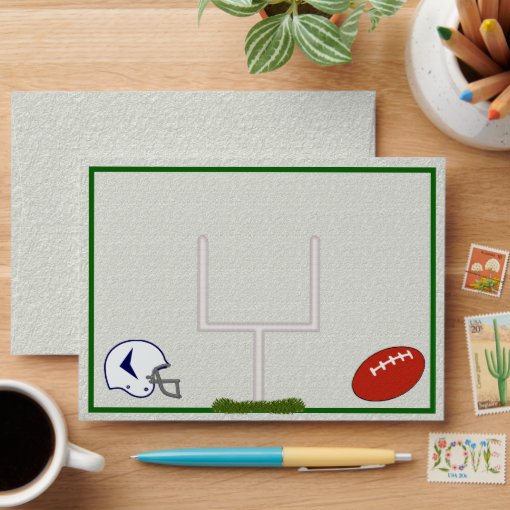 Football A7 envelope customizable | Zazzle