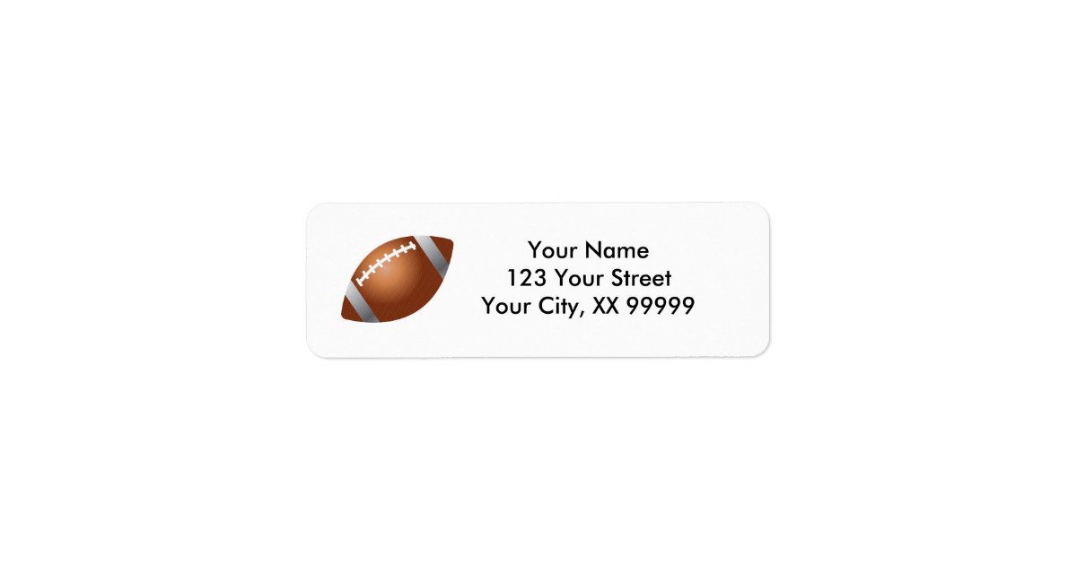 Football Address Labels | Zazzle