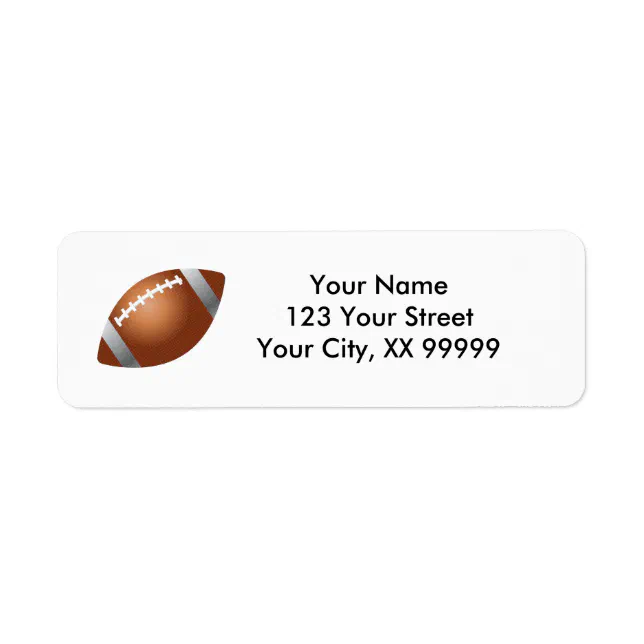Football Address Labels | Zazzle