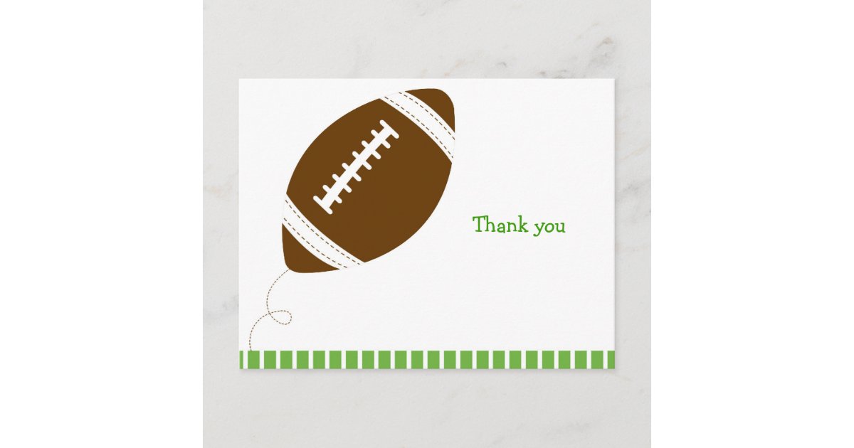Football All Star Flat Thank You Note Cards | Zazzle.com