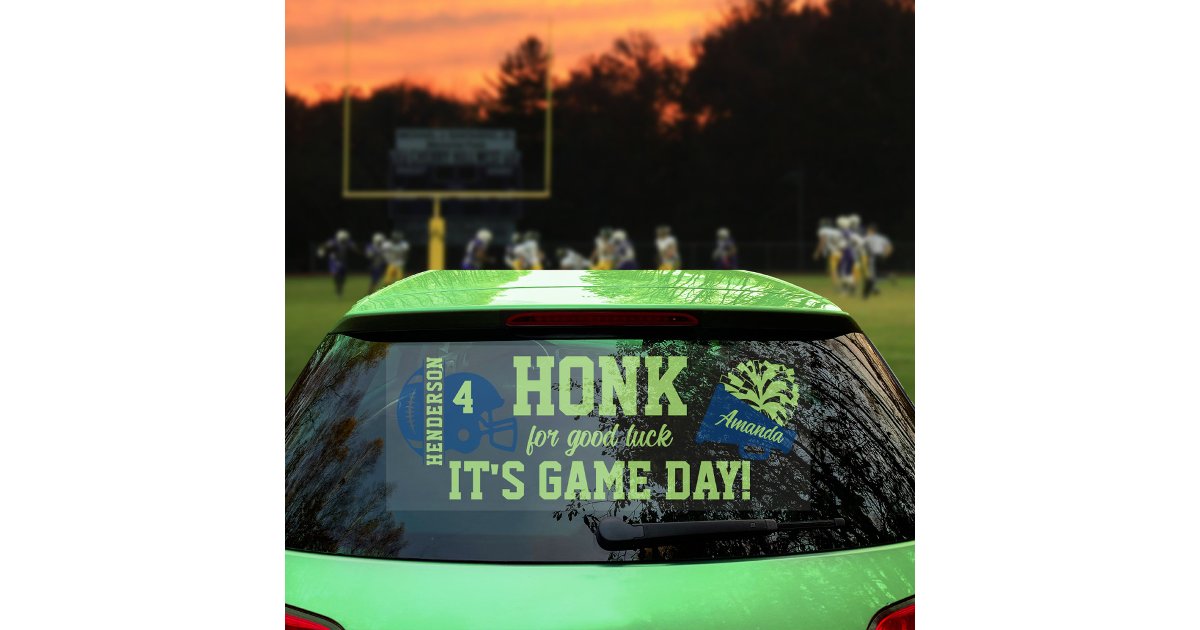 Football and Cheer Game Day Window Cling | Zazzle