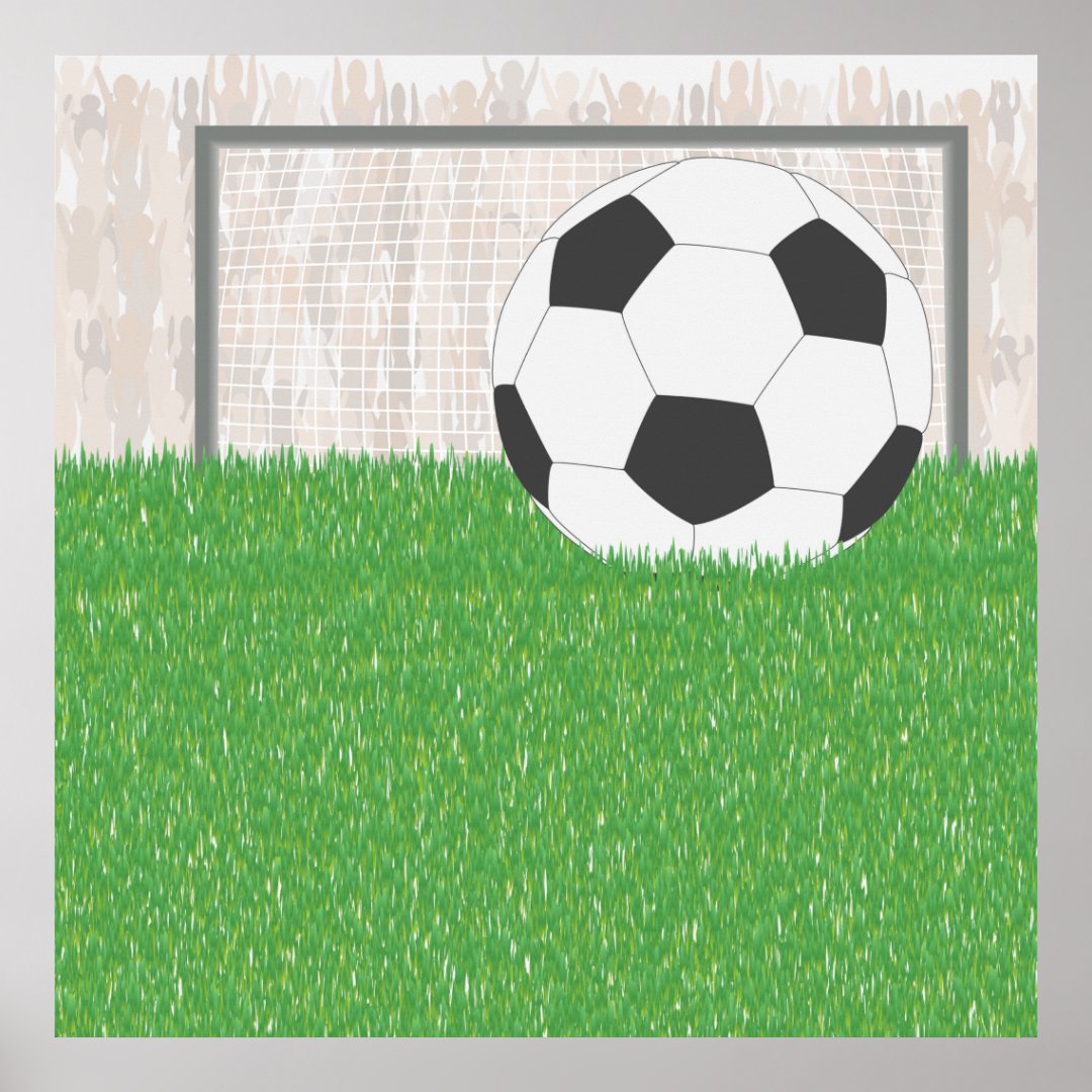 Football And Goal Poster | Zazzle