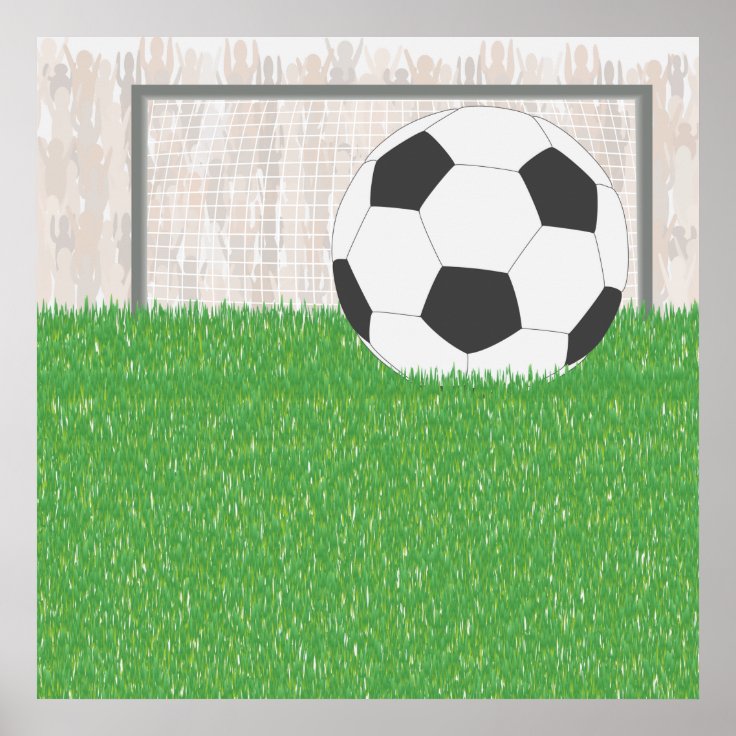 Football And Goal Poster | Zazzle