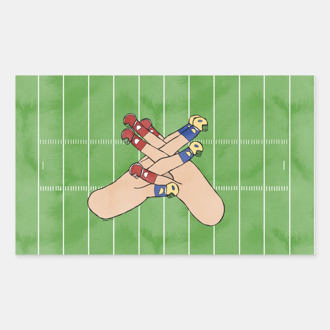 Football ASL Art Sticker | Zazzle