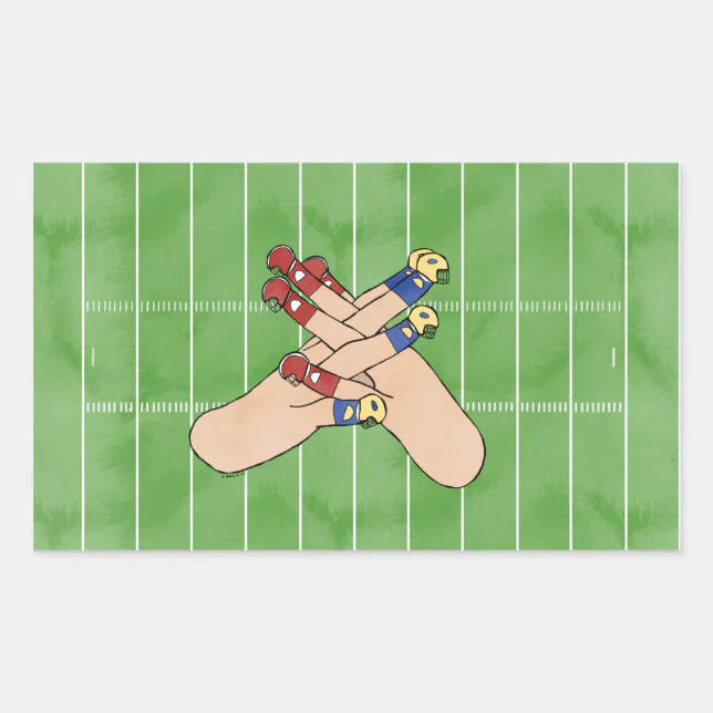 Football ASL Art Sticker | Zazzle