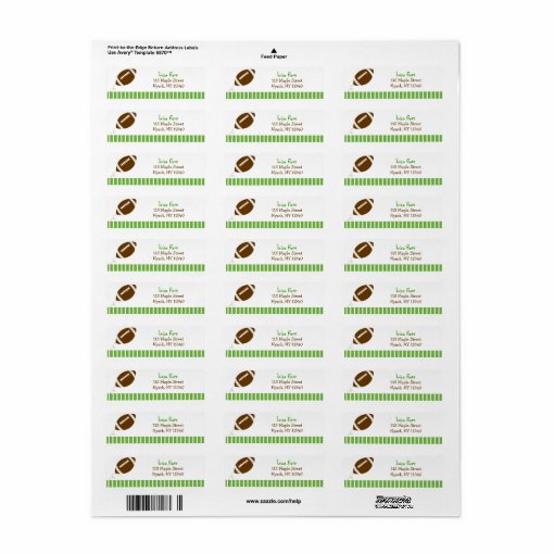 Football Baby Boy Address Labels | Zazzle