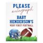 Football Baby Shower Please Autograph The Football Photo Print | Zazzle
