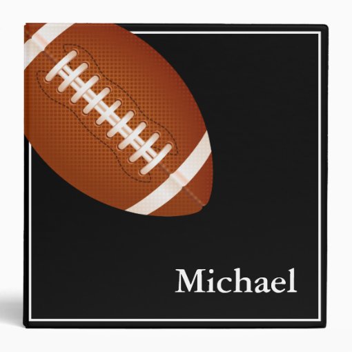 Football Binder-Custom Name 3 Ring Binder | Zazzle
