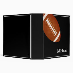 Football Binder-Custom Name 3 Ring Binder | Zazzle