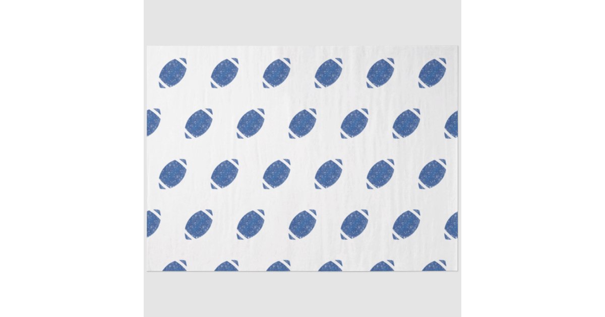 Football Birthday Party Blue White Tissue Paper | Zazzle