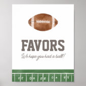 Football Birthday Party Favors Sign | Zazzle