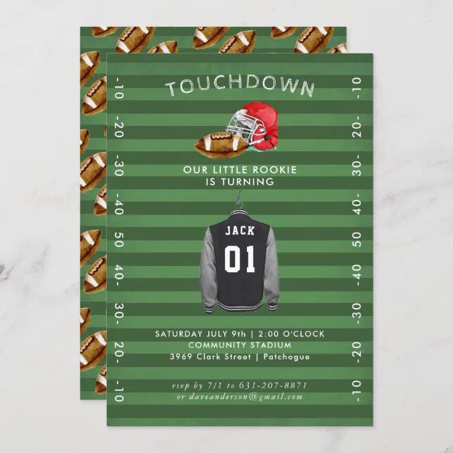 Football Birthday Party Invitation | Zazzle