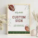 Football Birthday Party Table Sign | Zazzle