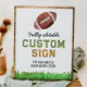 Football Birthday Party Table Sign | Zazzle