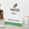 Football Boy Baby shower Water Break Sign | Zazzle