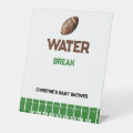Football Boy Baby shower Water Break Sign | Zazzle